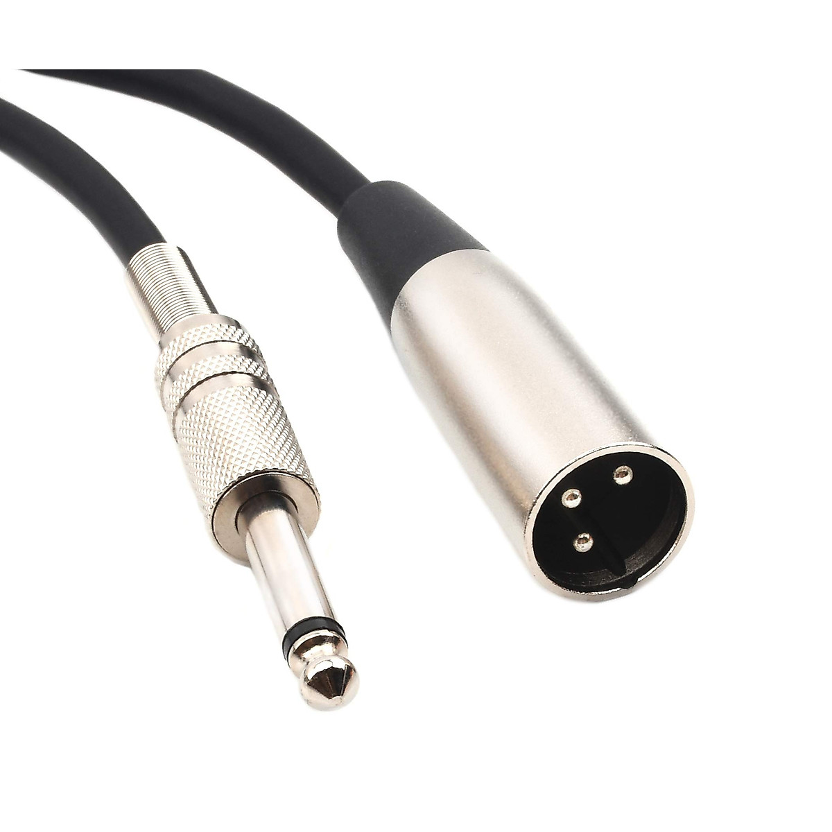 Devinal Unbalanced XLR Male to 1/4" Inch TS Mono Male Plug Audio Connector, 6.35mm to XLR Cable for Amplifiers, Instruments etc.[10 Feet]