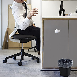 ALMOXVYE 4 Pack Small Trash Can, 1.6 Gallon Square Trash Can Wastebasket, Plastic Bedroom Garbage Can for Bathroom, Home, Laundry Room, Kitchen, Office, Kid Room, Dorm