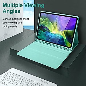 iPad Pro 11 Case with Keyboard, iPad Air 5th Generation Case with Keyboard, Keyboard Case for iPad Pro 11 inch 4th/3rd/ 2nd/1st Gen, iPad Air 5th/ 4th Gen 10.9, Detachable Keyboard with Pencil Holder