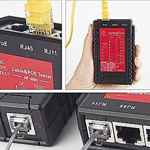 Noyafa NF-468s Network Cable Tester, Ethernet Tester,Cable Mapper, Check Continuity -RJ45, RJ11, RJ12, RJ45, CAT5, CAT5E, CAT6, CAT6A,Telephone line CAT3