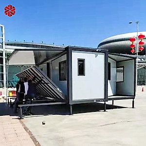 Budget-Friendly 5-Bedroom Shipping Container Home: Featuring Kitchen, Toilet, and Extendable Outdoor Living Space.