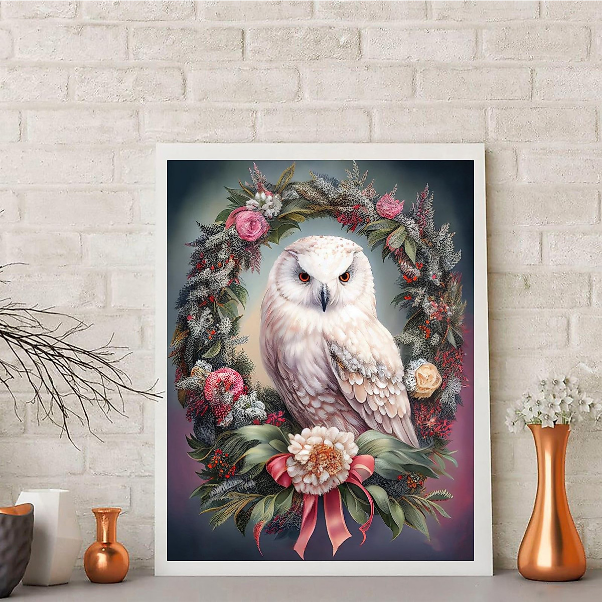 VeGuude Diamond Painting Kits for Adults, Owl 5D Diamond Art Kits, Full Drill DIY Crafts for Adults Home Wall Decor Gift Diamond Dots [11.8x15.7inch]