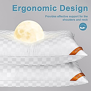 Swandream Cooling Standard Size Pillows Set of 2, Soft and Skin Friendly Down Alternative Pillow for Sleeping, Breathable Pillow for Back, Stomach or Side Sleepers, White, 20 * 26 Inches