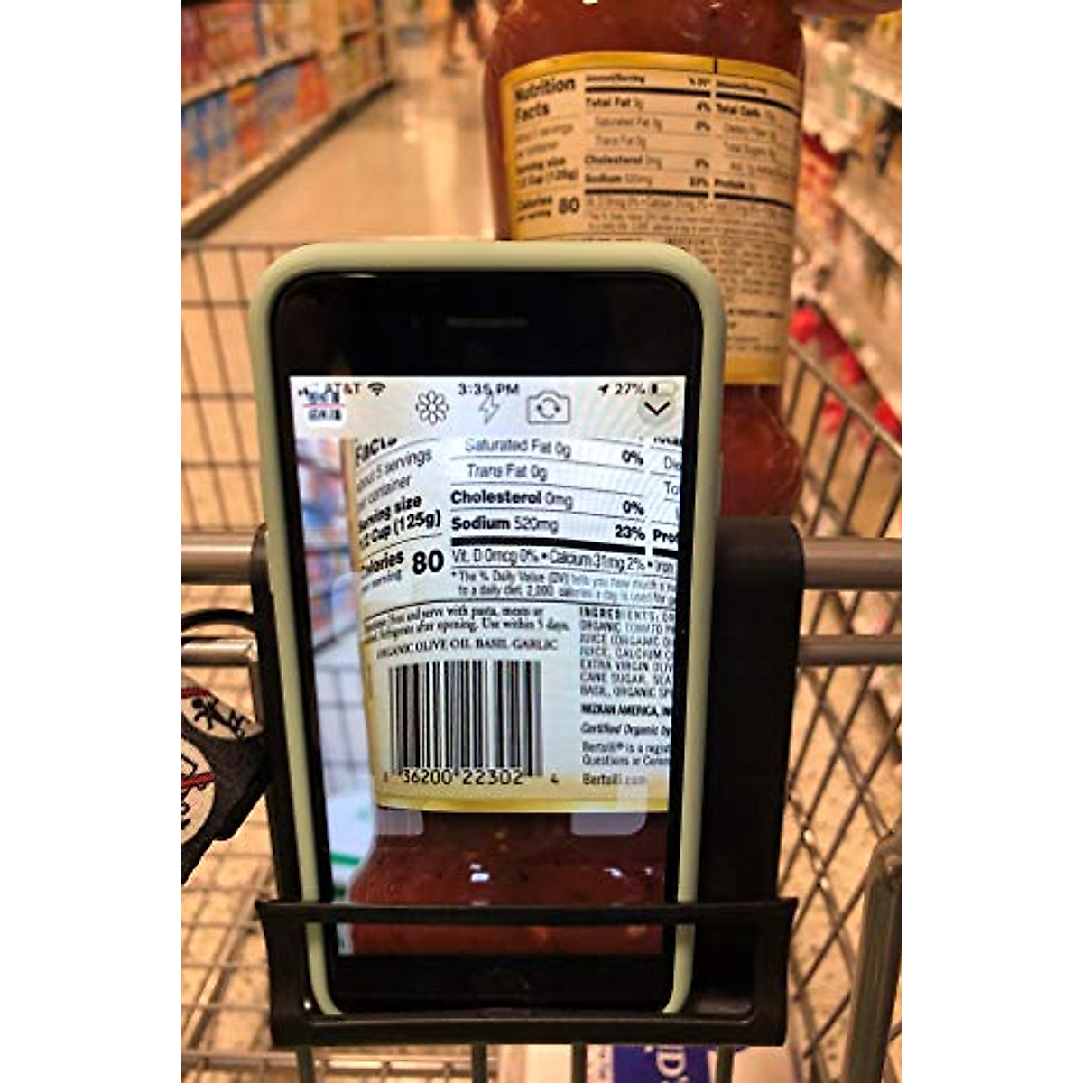 Cart Phone Caddy - Smartphone Holder for Shopping Cart - Safely Secures Cell Phone While you Shop