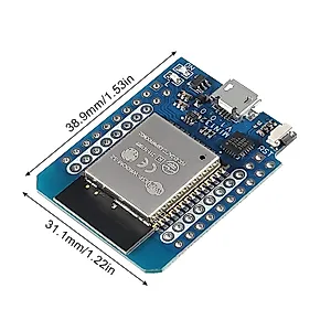 DWEII 5PCS ESP32 Mini NodeMCU Board ESP32 D1 Mini ESP-32 WiFi+Bluetooth Development Module Board Base on ESP8266 Compatible with Arduino WeMos D1 Mini