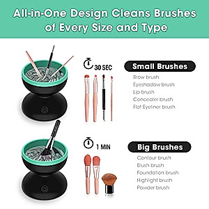 Electric Makeup Brush Cleaner, Make up Brush Clean Machine, Brush Cleaning Mat, Valentines Day Gifts for Her, Mothers Day Gifts from Daughter Son, Christmas Gifts Stocking Stuffers for Women Mom Wife