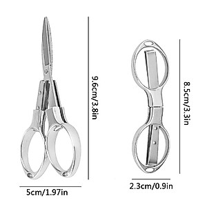 maxin Scissors,4 Pcs Folding Scissors, Stainless Steel Telescopic Cutter Scissors Folding Safety Scissors Trip Scissors for Home,Office,School, Camping