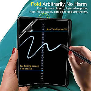 Milomdoi [9-in-1] for Samsung Galaxy Z Fold 4 5G Screen Protector [3 Pack Inside and 3 Pack Front] With 3 Pack Tempered Glass Camera Lens Protector with Mounting Positioner Accessories No bubbles