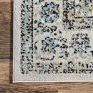 nuLOOM Paisley Verona Vintage Persian Area Rug, 3' x 5' Oval, Grey