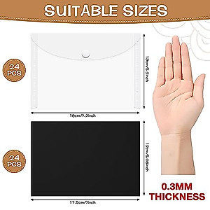 48 Pack Clear Stamp and Die Storage Bag with Rubber Magnetic Storage Sheets Plastic Die Cut Storage Clear Envelope Storage Pocket Resealable Cutting Dies Organizer Holder for Scrapbooking Card Making