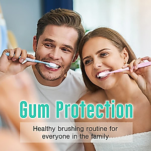 ACASSA, Super Soft Toothbrush, Nano Toothbrush, Micro Toothbrush, 20000 Bristle, Gum Toothbrush, Toothbrush in Case, Sensitive Toothbrushes, Nano Toothbrushes for Adults and Kids, Slim, Black, White