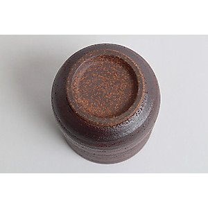 Mino ware Japanese Pottery Yunomi Chawan Tea Cup Matte Wine Red Akagusuri made in Japan (Japan Import) KSY001