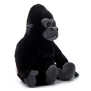 The Petting Zoo Gorilla Stuffed Animal, Gifts for Kids, Wild Onez Zoo Animals, Gorilla Plush Toy 12 inches