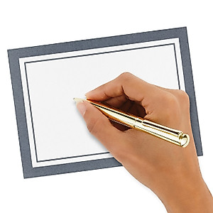 Hallmark Blank Cards Assortment with Organizer, Black & White Stripes (40 Note Cards with Envelopes) for Graduation, Just Because, All Occasion