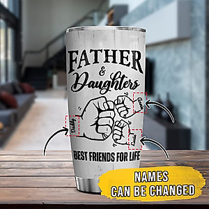 Wassmin Dad Gifts From Daughter Personalized Father Daughter Best Friends Tumbler Cup 20oz 30oz Dads Stainless Steel Insulated Coffee Tumblers Travel Mug Fathers Day Birthday Present
