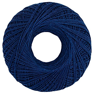 Aunt Lydia Classic Navy Crochet - 3 Pack of 350y/320m - Cotton - Gauge 10 - Crochet
