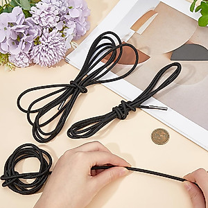 GORGECRAFT 4 Pack Upgraded Black Gravity Chair Replacement Cord Elastic Zero Gravity Patio Recliner Replacement Laces Webbing Bungee Repair Cords for Antigravity Garden Lawn Chair Outdoor Sun Loungers