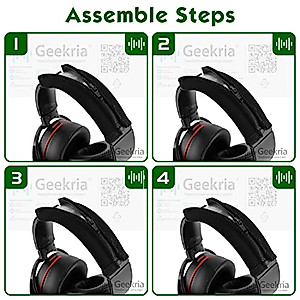 Geekria Earpads Suits Compatible with Sony MDR-10RBT MDR-10RNC MDR-10R Headphone Replacement Ear Pad + Headband Cover/Ear Cushion + Headband/Earpads Repair Parts + Headband Protector (Black)