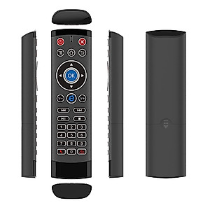 oFourSmart 2.4G Wireless Remote Controller with Nano USB Receiver Supports IR Learning Function Perfect for Android TV Box IPTV Mini PC Smart TV Projector