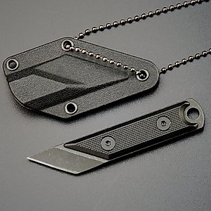 Ccanku C1146 Fixed Blade Knife,440C Blade G10 Handle EDC Tool Knife for Outdoor, Camping, Hiking, Fishing with kydex Sheath (Black)
