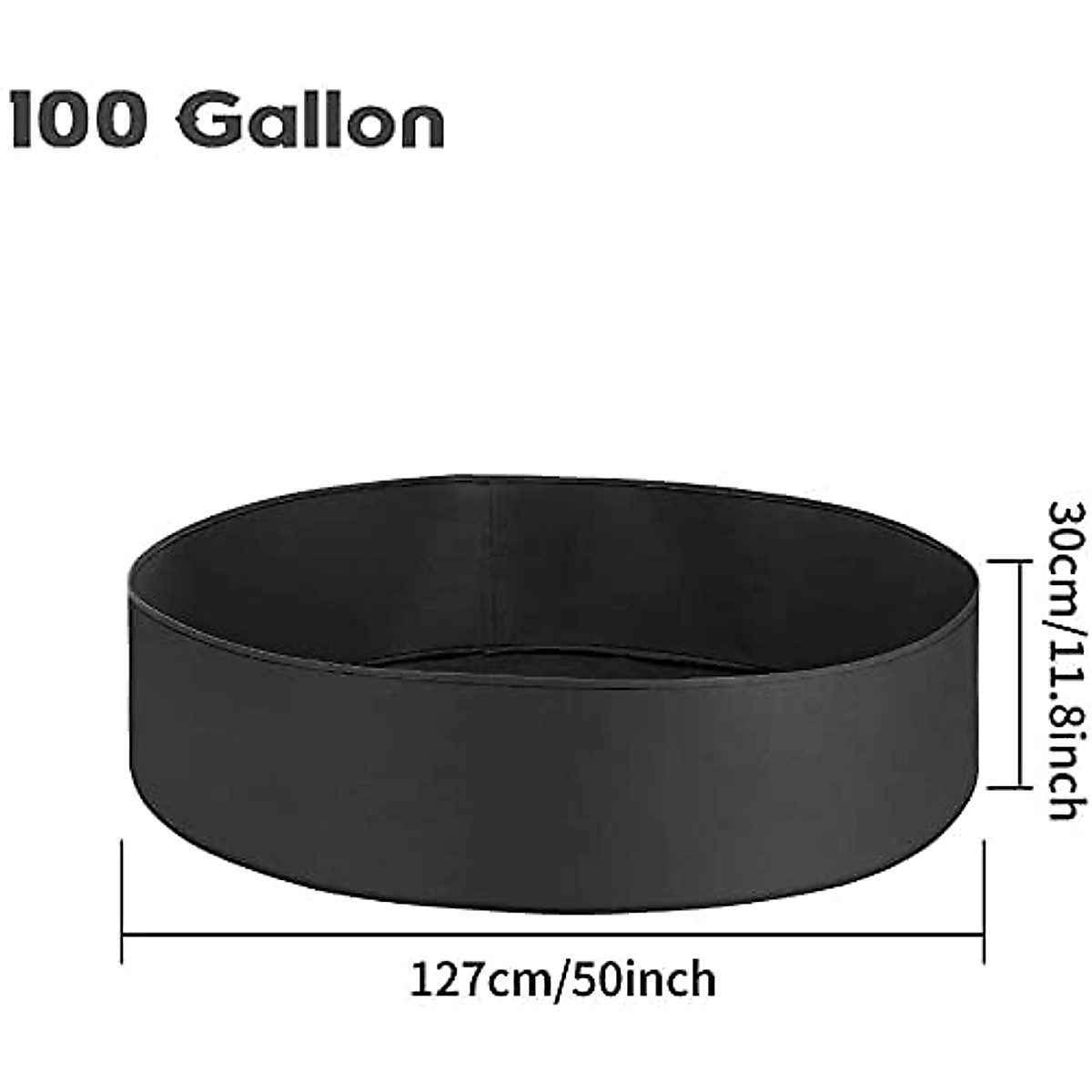 yoosioo 100 Gallon Plant Grow Bags, Raised Garden Planting Bag for Potatoes Vegetables and Fruits, Fabric Felt Raised Planter with Super High Capacity (Black)