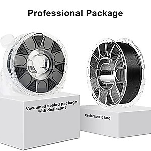 Creality Official PLA 3D Printer Filament, 1 KG Spool (2.2lbs), Dimensional Accuracy +/- 0.03 mm, 1.75mm, Fit Most FDM Printer (Black)