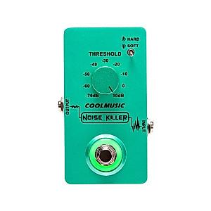 COOLMUSIC C-CS02 Noise Guitar Effect Pedal, Noise Killer Guitar Pedal Noise Suppressor Effect 2 Modes for Electric Guitar and Bass True Bypass
