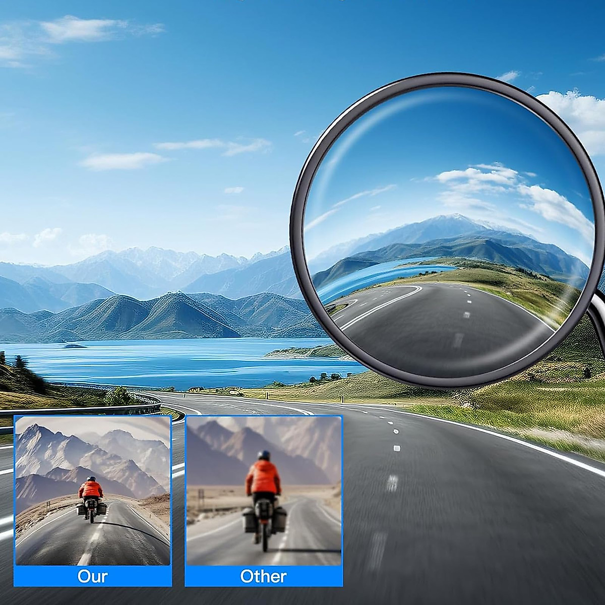 2 PCS Bike Mirror,Bike Mirror 360° Rotatable,Bike Rear Mirror for Adult Bikes Retro Bicycle Accessories,Bike Mirrors for Mtb/Kids/Ebike