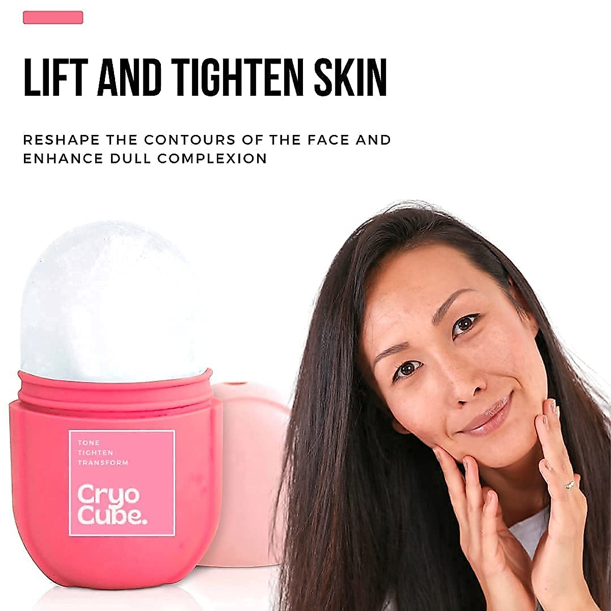 Cryo Cube Ice Roller for Face, Eyes and Neck Naturally tone and tighten skin, de-puff eye bags, add a healthy glow Cryotherapy for face and neck which helps enhance skin elasticity (Pack of 1)