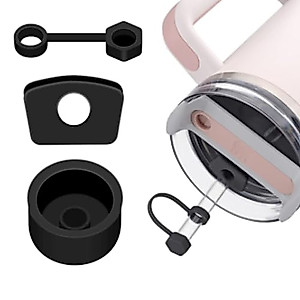 Straw Cover for Stanley,Silicone Straw Topper Compatible with Stanley 30&40 Oz Tumbler,10mm Dust-Proof Reusable Straw Cover Tips,Plus Spill Proof Stopper Set for Stanley Cup 1.0/2.0