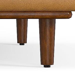 SIMPLIHOME Morrison Mid-Century Modern 72 Inch Wide Sofa in Sienna Genuine Leather, For the Living Room and Family Room