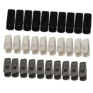 YARNOW Plastic Clothes Hanger Flocked Hangers 30pcs Hanger Clothes Peg Hanger Clips Coat Hanger Trouser Press Clothes Pin