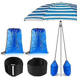 Summer Large Canopy Sand Bags Blue Sand Bags Weights Portable Weights for Canopy Legs Beach Umbrella Sand Bag Heavy Duty Sandbag for Tent Outdoor Instant Canopies Holiday Supplies (2 Pieces)