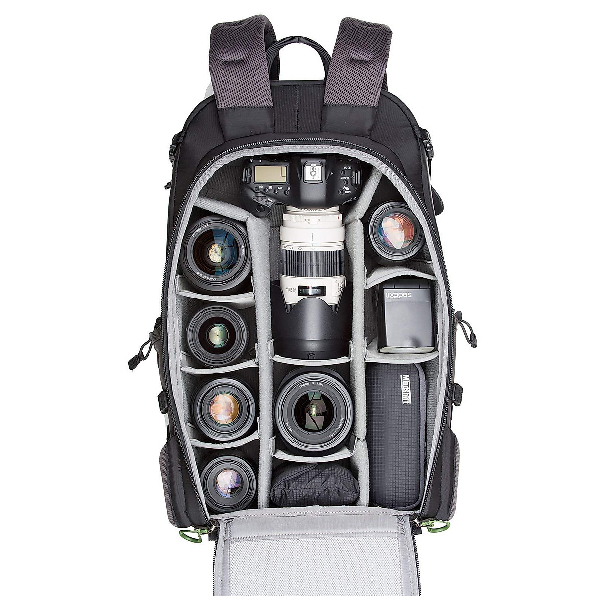 MindShift Gear BackLight 36L Backpack for 2x DSLR, 4 to 6 Lenses, Flash, 15" Laptop and 10" Tablet, Charcoal