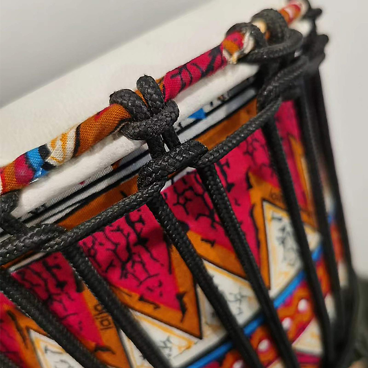 Meech Djembe Drum for Kids Bongo Congo Goatskin African Drum Cloth Stitching African Drums Konga Drums 8 Inch Wide7.67 Inches High14.96 Inches Red