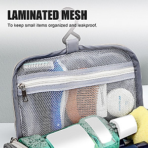 Pantheon Travel Toiletry Bag for Men and Women, Travel bag for Toiletries, Valentines Day Gifts for Men, Travel Bathroom Bag, Mens Travel Bag Hanging Toiletry Organizer Toiletry Kit (Gray)