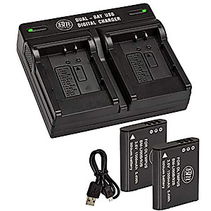 BM Premium 2 LI-90B, LI-92B Batteries and Dual Battery Charger for Olympus Tough TG-6, TG-5, TG-Tracker, Tough SH-1, SH-2, SP100 IHS, Tough TG-1 iHS, TG-2 iHS, TG-3, TG-4, SH-50, SH-60, XZ-2 iHS