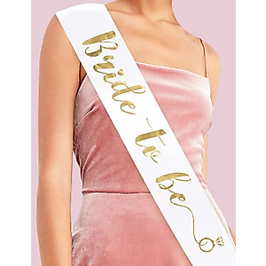 Ricawa Bridal Veil with Headband Sash Glasses 4 PCS Bachelorette Party Decorations Bridal Shower Supplies Bridesmaid Favors