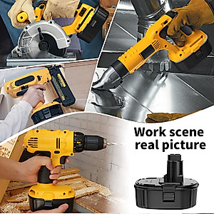 Powilling 2Pack 6.5Ah Lithium-Ion Replacement Battery for Dewalt 18V XRP Ni-Cad Battery DC9096 DC9098 DC9099 DE9039 DE9095 DE9096 DE9098 DW9095 DW9096 DW9098 DE9503 DC9182 Dewalt 18Volt Batteries