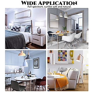 Neporal Full Spectrum Light Bulb, 6000K Natural Sunlight Bulbs, Cool White, 9W 60W Equivalent A19, E26/E27 LED Light Bulbs for Study Office Bedroom Living Room, Pack of 3