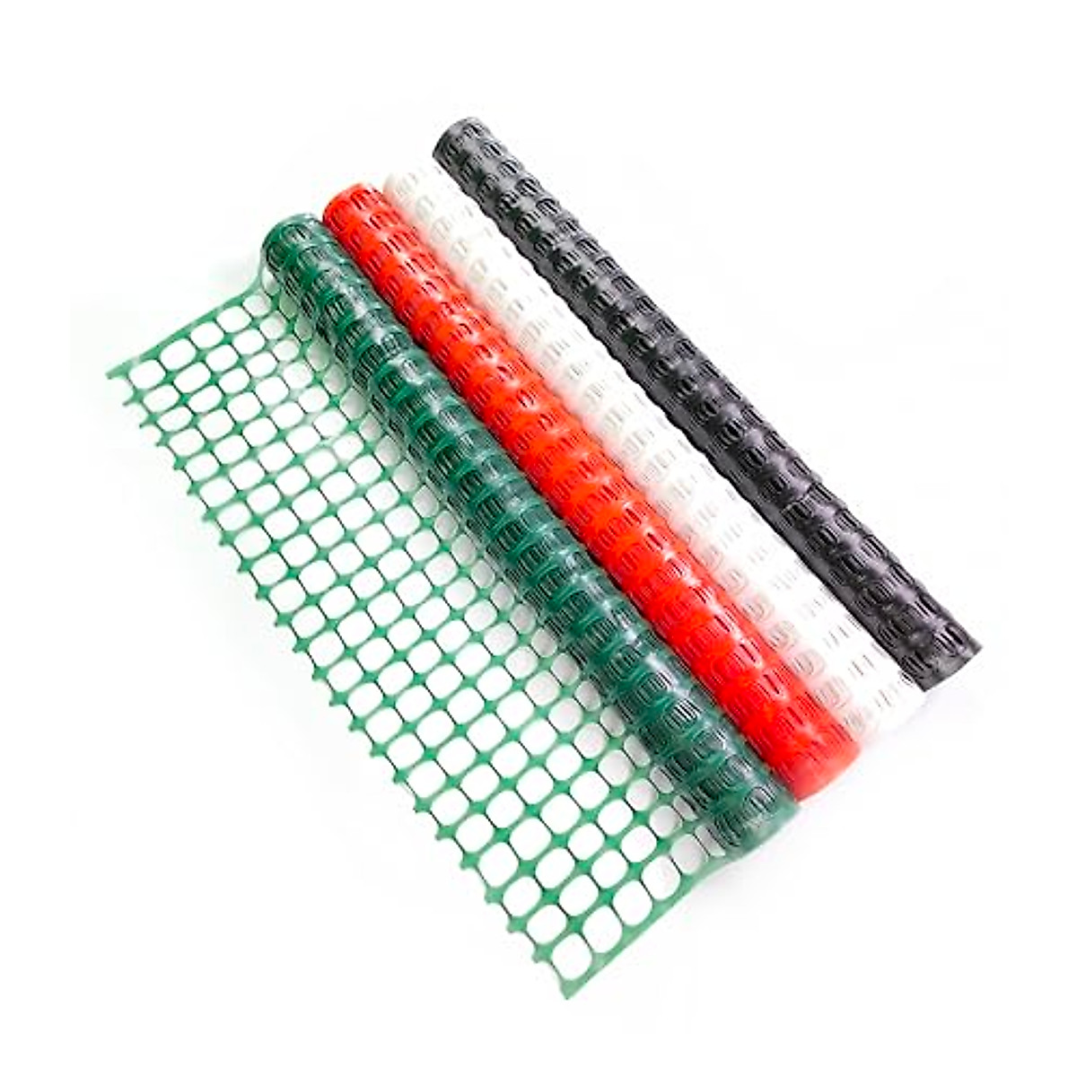 PotatoLife Plastic Mesh Fence Safety Fence, 4'x100' Roll with 100 Zip Ties, Resuable Temporary Netting for Garden Fencing, Construction, Snow Fencing, Animal Barrier, Poultry, Deer, Patio, Green