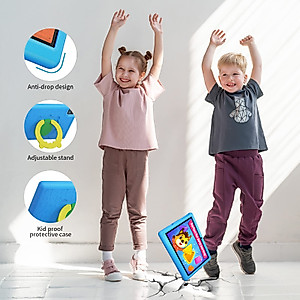 HotLight Kids Tablet, 10 inch Tablet for Kids with Parental Control, Android 12 Tablet Quad-core, 2GB RAM+32GB ROM, 5000mAh, Dual Camera, WiFi Tablet with Case Blue