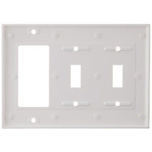 Leviton 80421-W 2-Toggle 1-Decora/GFCI Device Combination Wallplate