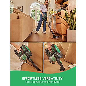 Vactidy Cordless Vacuum Cleaner, Lightweight Stick Vacuum with 20Kpa Suction, Detachable Battery, Max 35mins Runtime, 6 in 1 Handheld Vacuum Cordless for Hard Floor Carpet Pet Hair