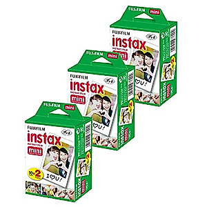 Fujifilm Instax Mini 90 Neo Classic Instant Film Camera with Fujifilm Instax Mini Instant Film, 10 Sheets x 5 Packs + Case Deluxe Bundle