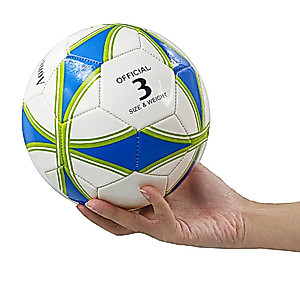 Aoneky Kids Deflated Mini Soccer Ball for Boy Girl Aged 3-8 Years Old,Dogs,Size 3, Small