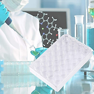ULTECHNOVO 24 Well Cell Culture Plate Plastic Petri Dish for Lab (12.5 x 8.5 x 2 cm)