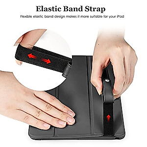 DTTO Pencil Case for Apple Pencil (USB-C) & Apple Pencil 1st/2nd Generation, PU Leather iPad Pencil Sleeve Pouch with Detachable Elastic Band for iPad 9.7"/ 10.2"/ 10.5"/ 10.9"/ 11"/ 12.9", Black