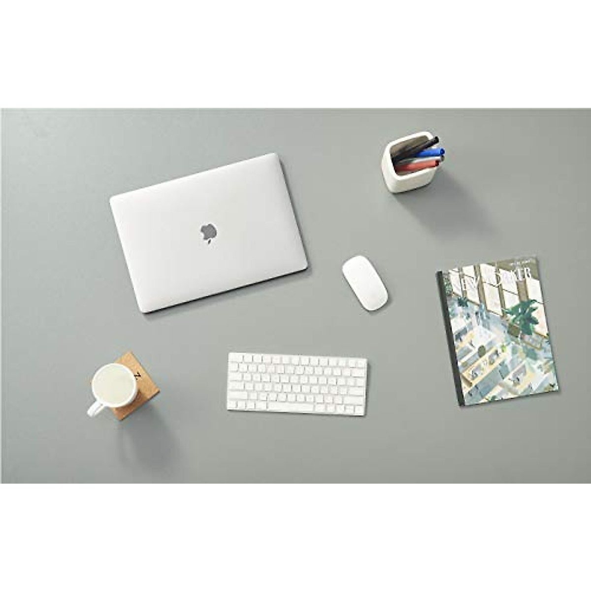 Kaboon 60x24 Wood Table Top,One Piece Wood Desktop for Sit Stand Desk,Rectangular Tabletop, Laminate Countertop, Reversible Tabletop,Double Desk,Laundry Folding Table, L-Desk(23.62" D x 59.1" W,Grey)