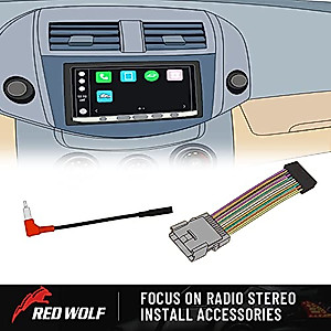 RED WOLF Car Stereo Factory USB Port Cable Wiring Harness Retention Fit Nissan 2013-2022 Rogue Frontier Titan Sentra Retain OE USB Wire Connector Adapter Mount Aftermarket Radio CD Player HU